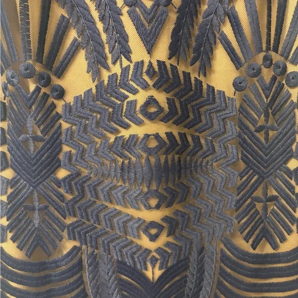 Bardot | Dresses | Bardot Navy Blue And Nude Underlined Lace Dress ...